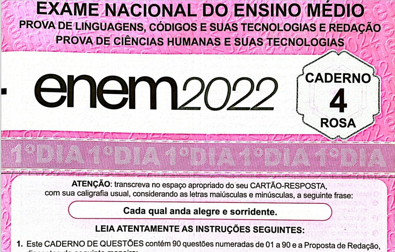 Enem 2022: cadernos de prova estão disponíveis; acesse