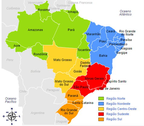 Pontos cardeais: quais são, roda dos ventos e mapa do Brasil